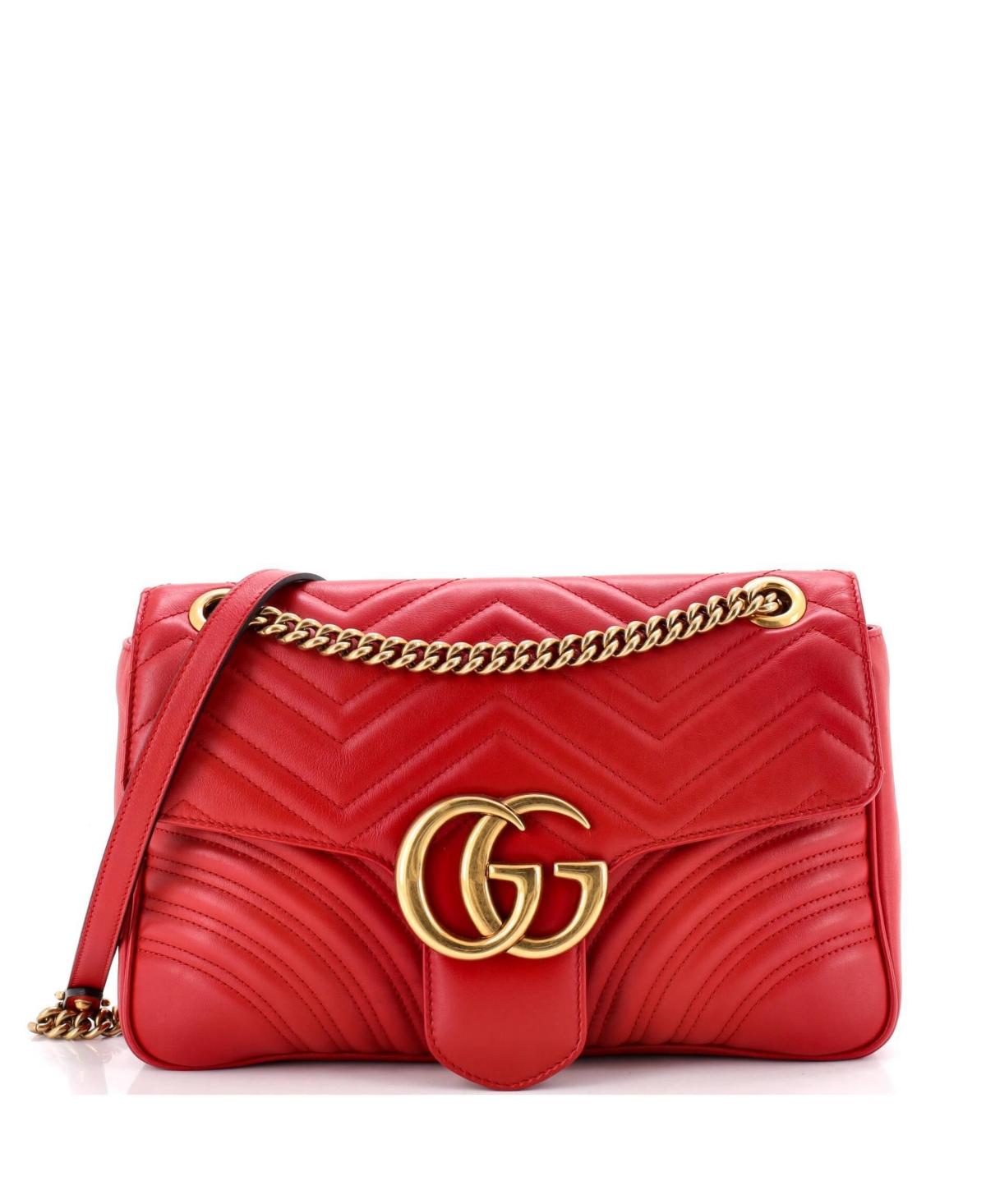 Click here for Pre-Owned Gucci Medium Gg Marmont Flap Bag Matelas... prices