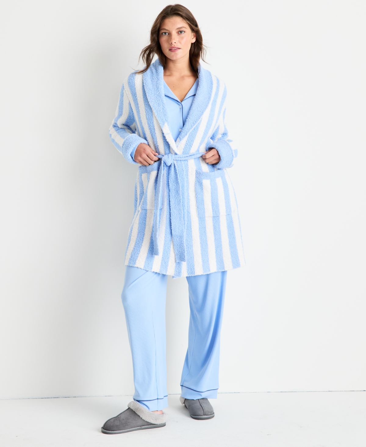 Click here for State of Day Womens Plush Knit Short Robe  Macys E... prices