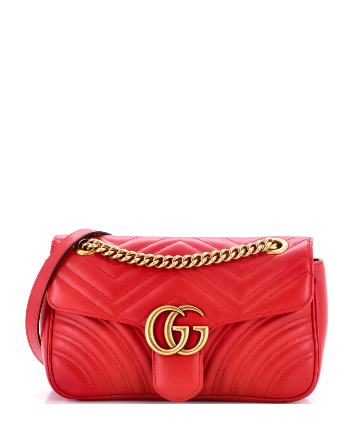 Click here for Pre-Owned Gucci Small Gg Marmont Flap Bag Matelass... prices