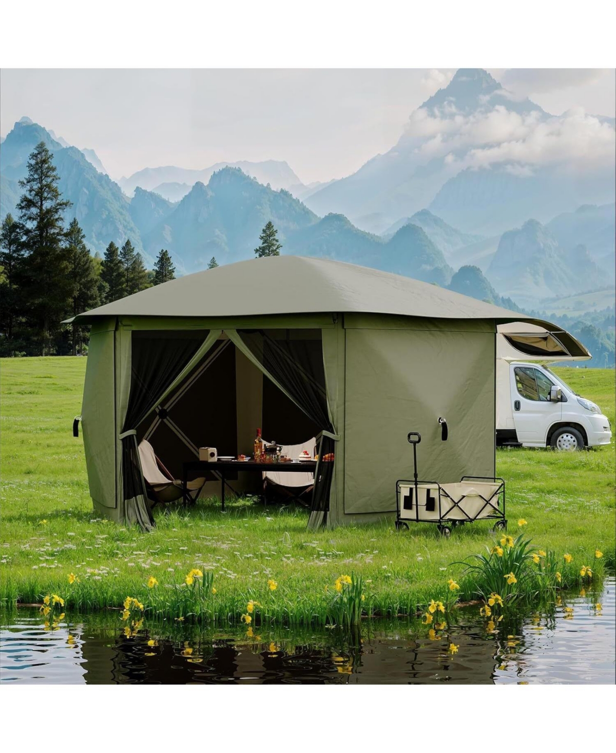 Click here for gaomon 11.8FT Pop Up Gazebo Tent with 6 Removable... prices