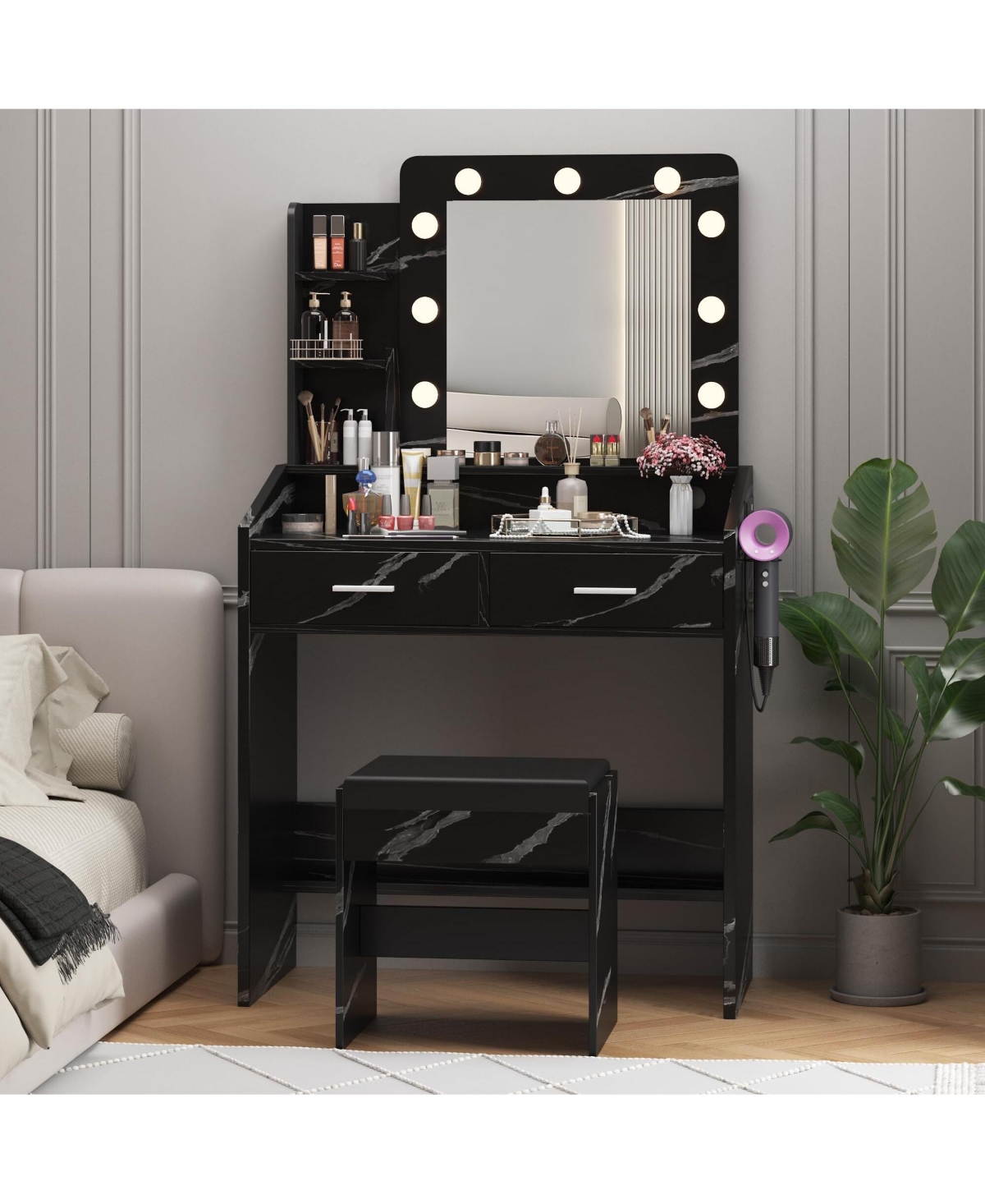 Click here for gaomon Vanity Desk with Mirror and Lights  Makeup... prices