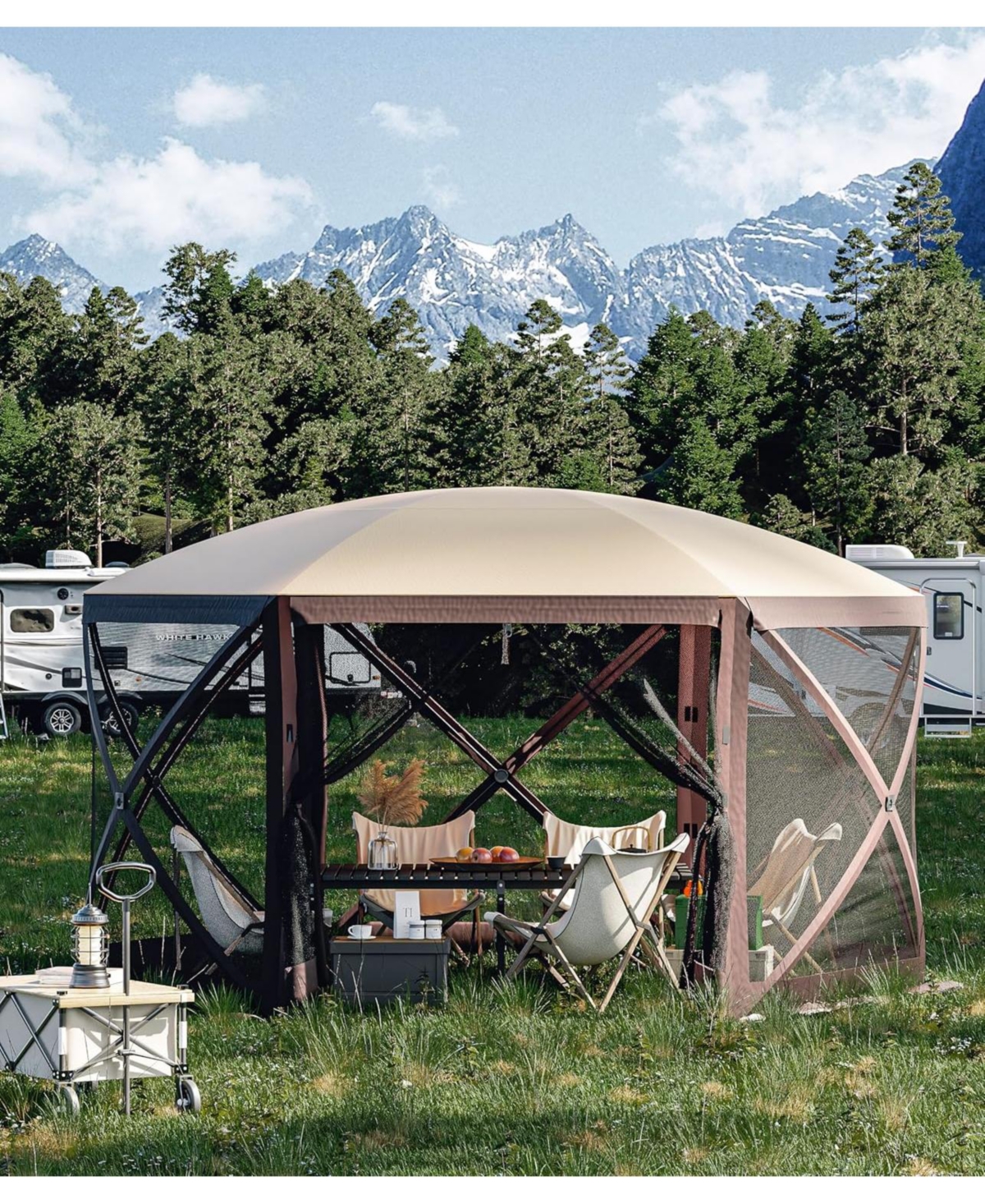 Click here for gaomon Heavy Duty Hexagon Pop Up Outdoor Gazebo 12... prices