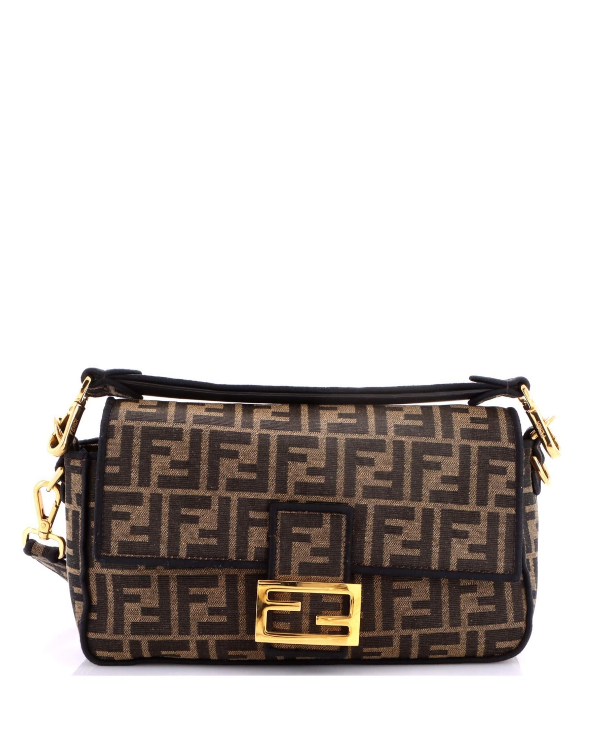 Click here for Pre-Owned Fendi Medium Baguette Nm Bag Zucca Canva... prices
