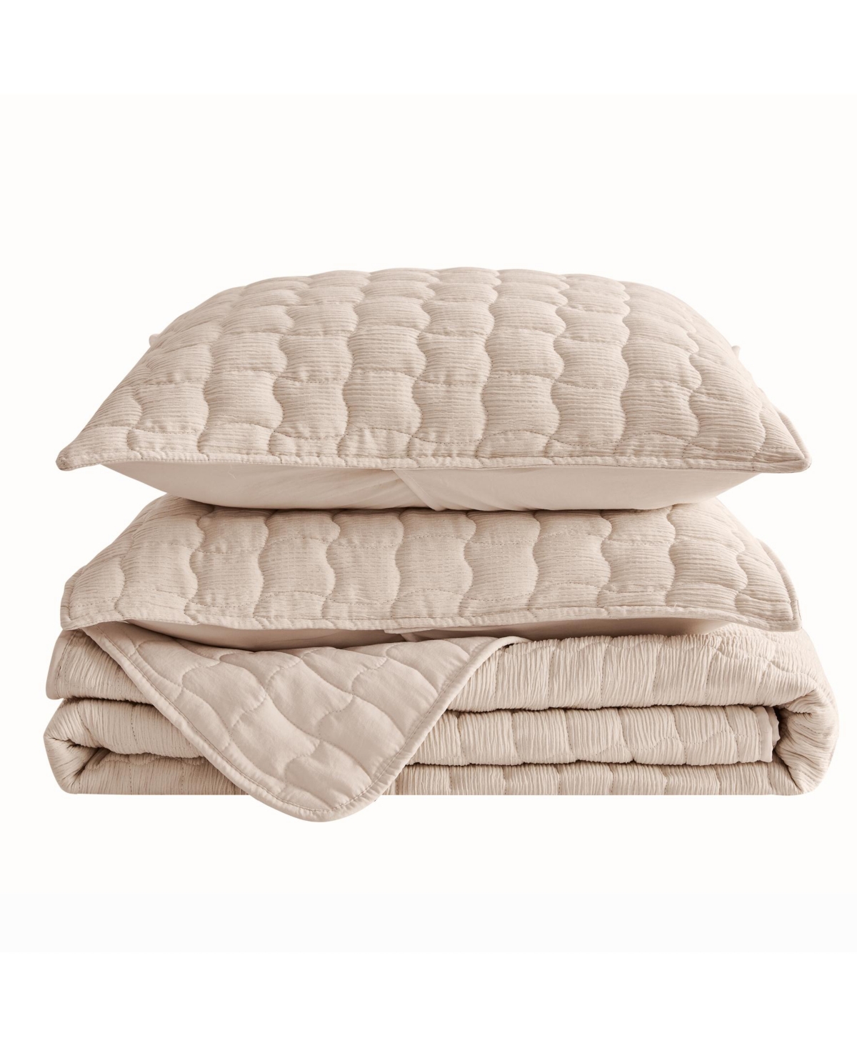 Click here for Linery & Co. Gauze-Like Wave Stitched Quilt Set Wi... prices