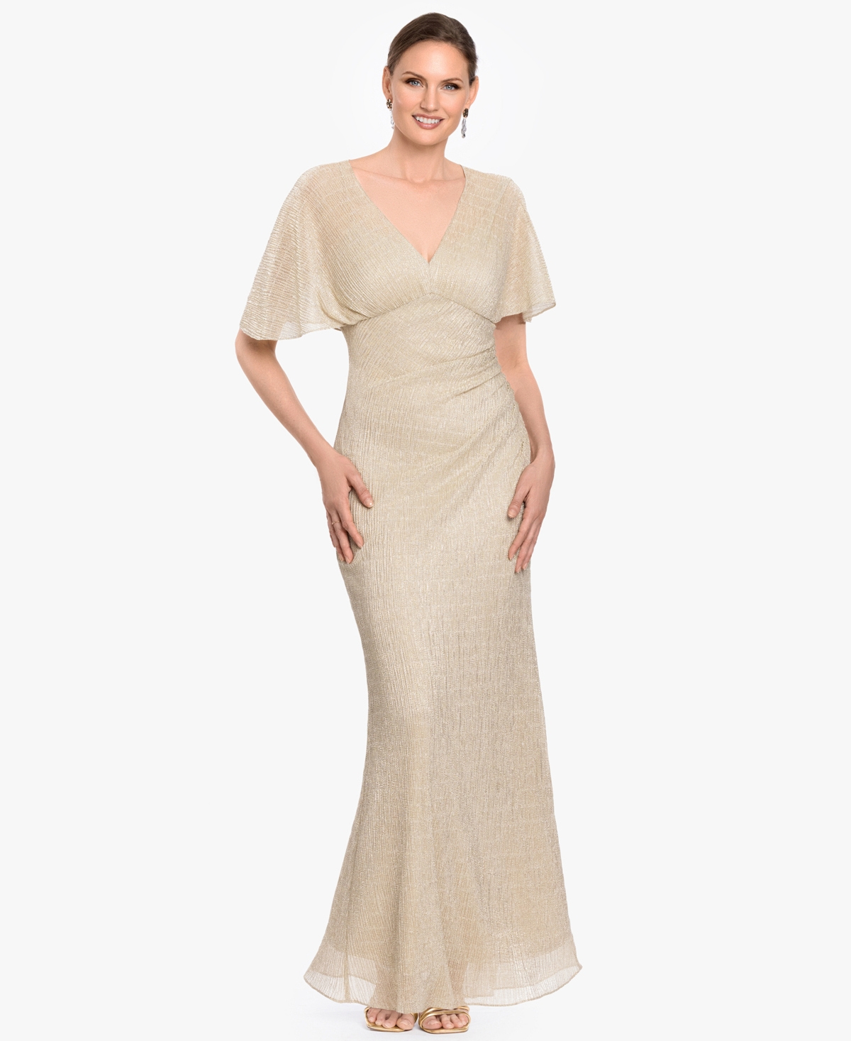 Click here for B&A By Betsy and Adam Womens Flutter-Sleeve V-Neck... prices