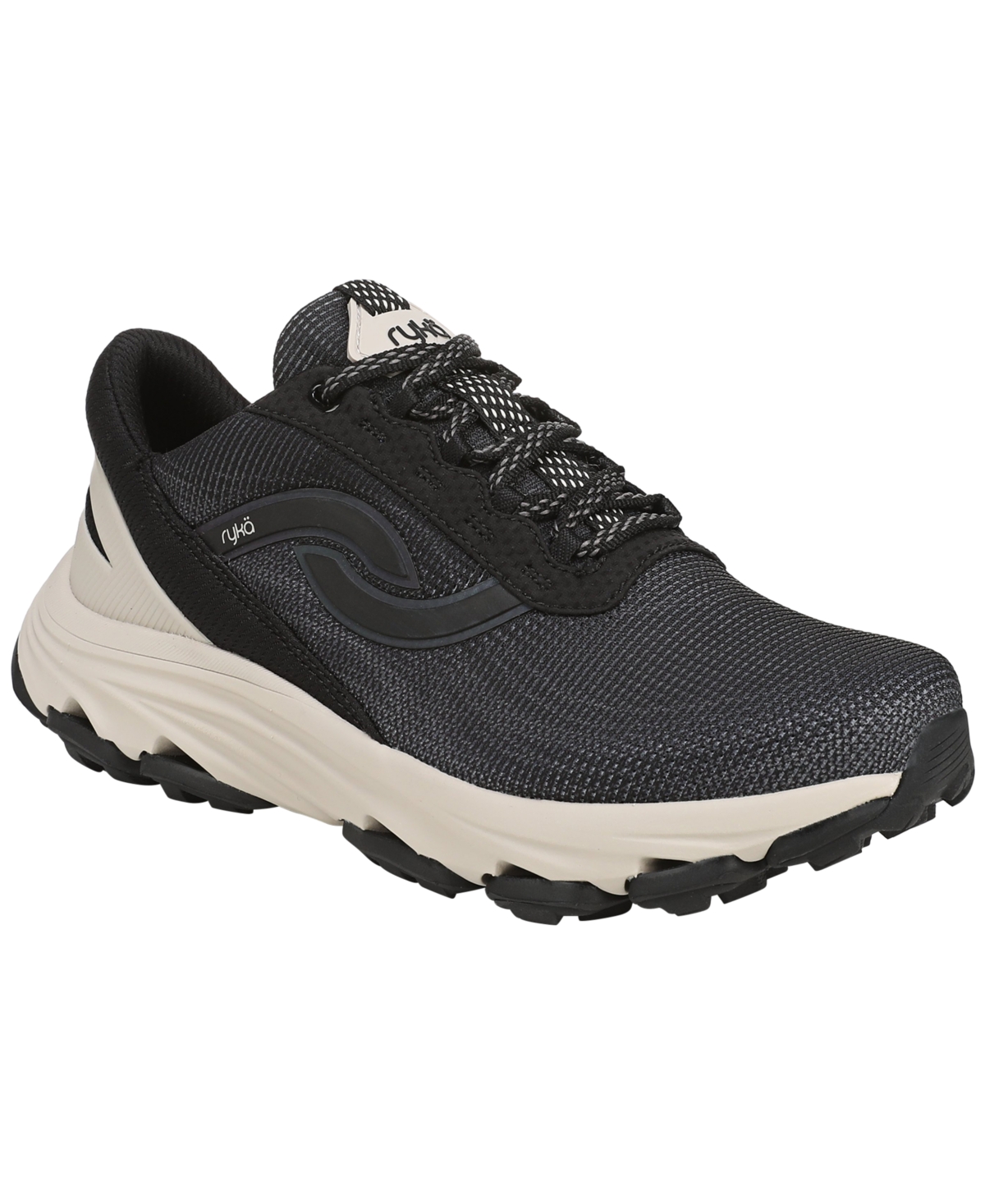 Click here for Ryka Womens Devotion Hiking Lace-Up Sneakers - Bla... prices