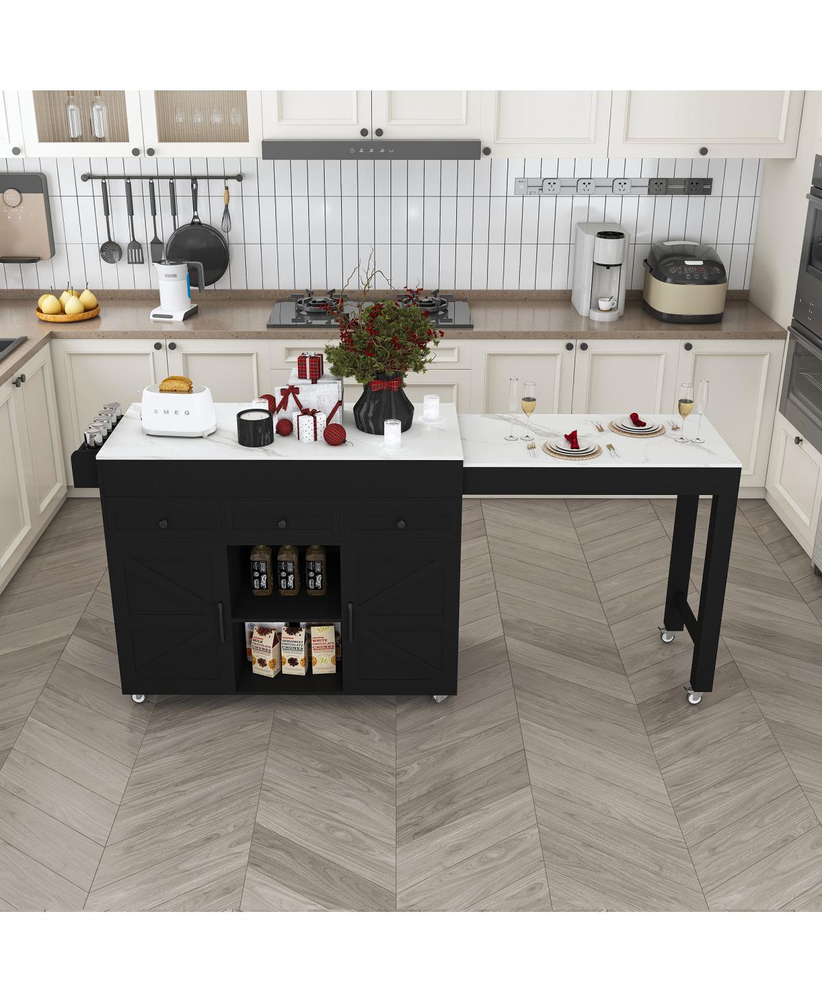 Click here for Streamdale Furniture Kitchen Island with Extendabl... prices