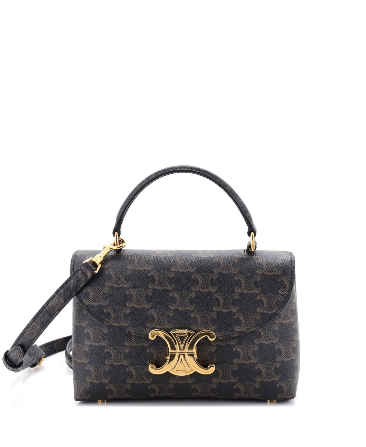 Click here for Pre-Owned Celine Teen Nino Top Handle Bag Triomphe... prices