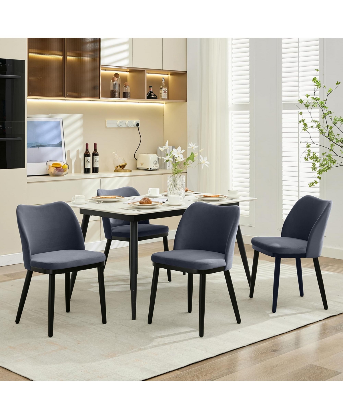 Click here for gaomon Dining Chairs Set of 4  Upholstered Fabric... prices