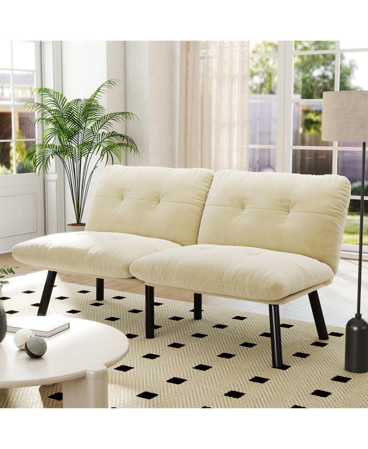 Click here for Rainsken Modern Convertible Futon Sofa Bed  with A... prices