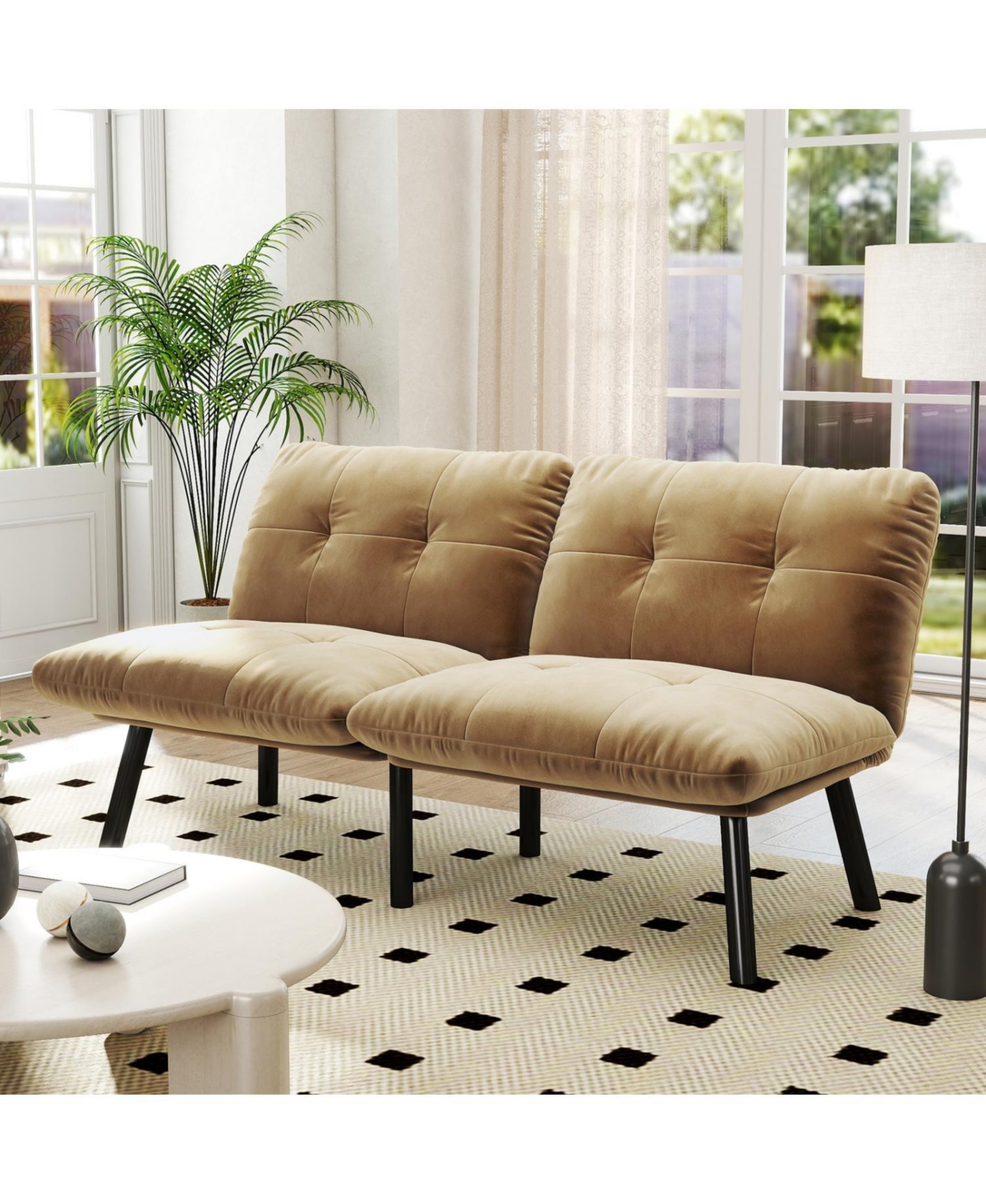 Click here for Rainsken Modern Convertible Futon Sofa Bed  with A... prices
