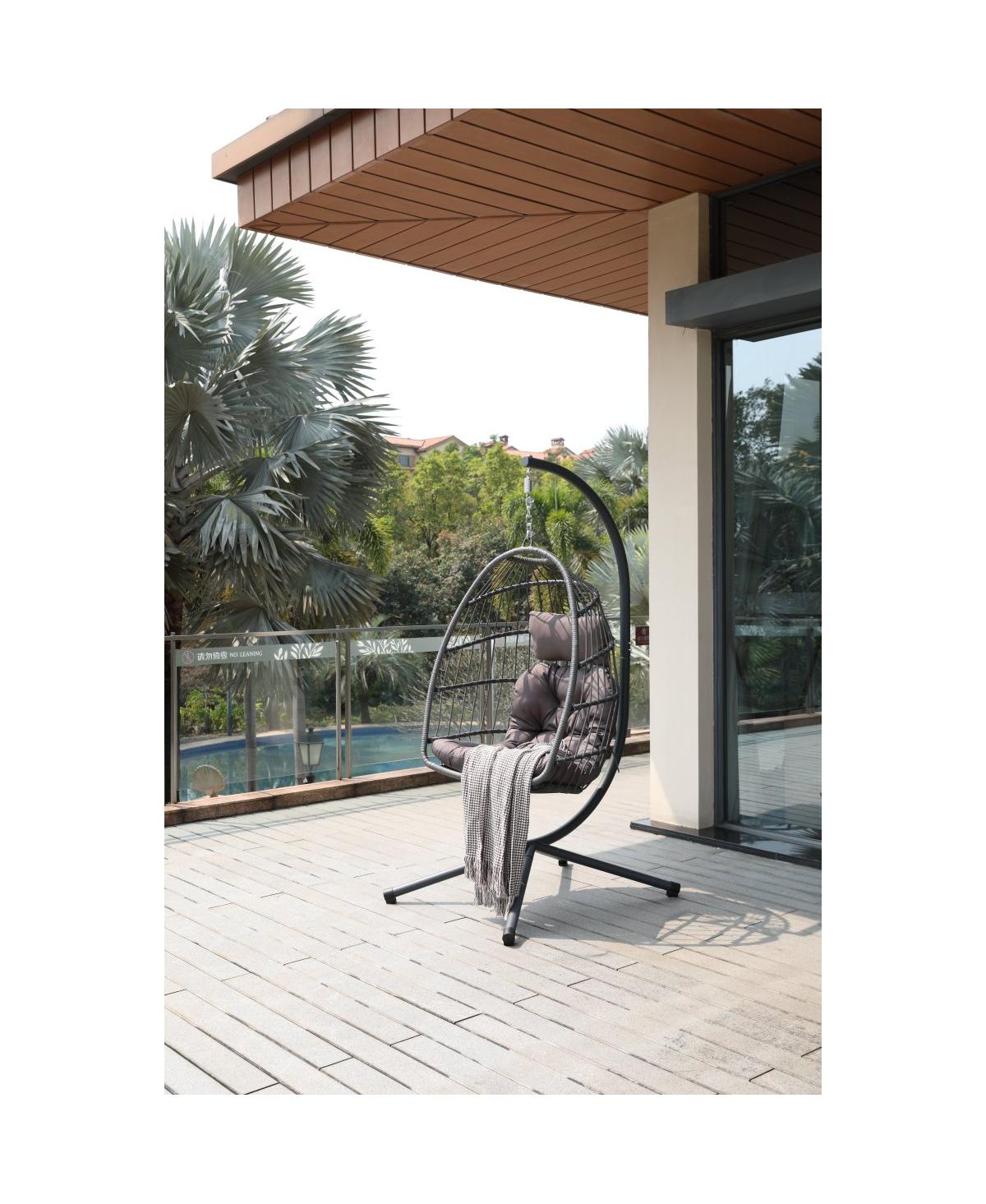 Click here for Streamdale Furniture Foldable Wicker Hanging Egg C... prices