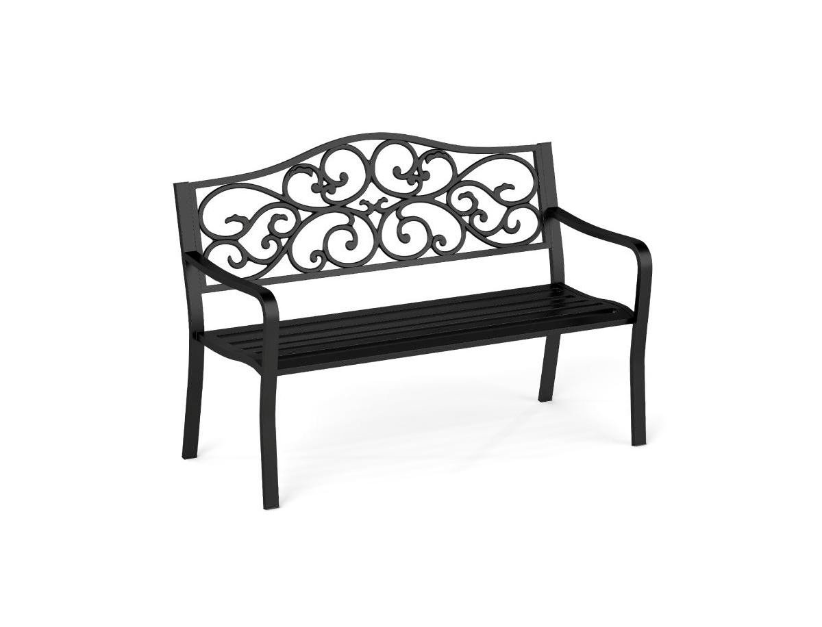 Click here for Mondawe 50 Inches Outdoor Cast Iron Metal Patio Be... prices