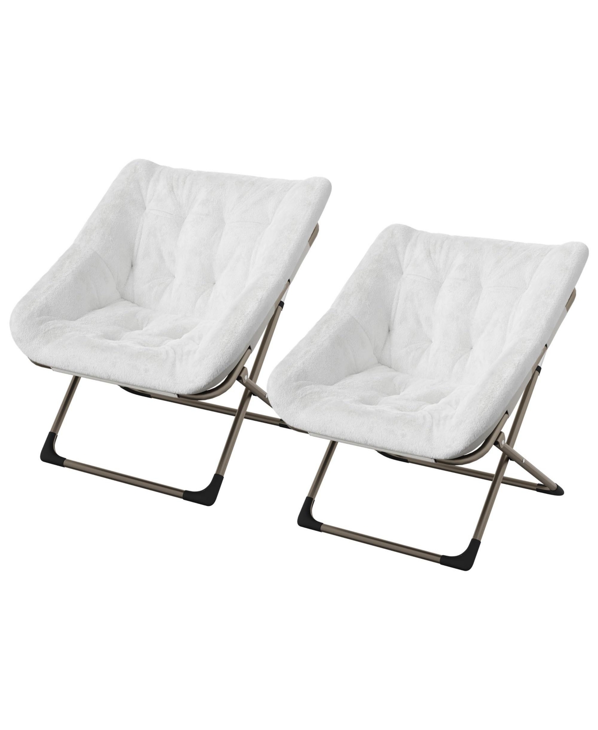 Click here for gaomon Collapsible Lounge Chair Set of 2  Faux Fur... prices