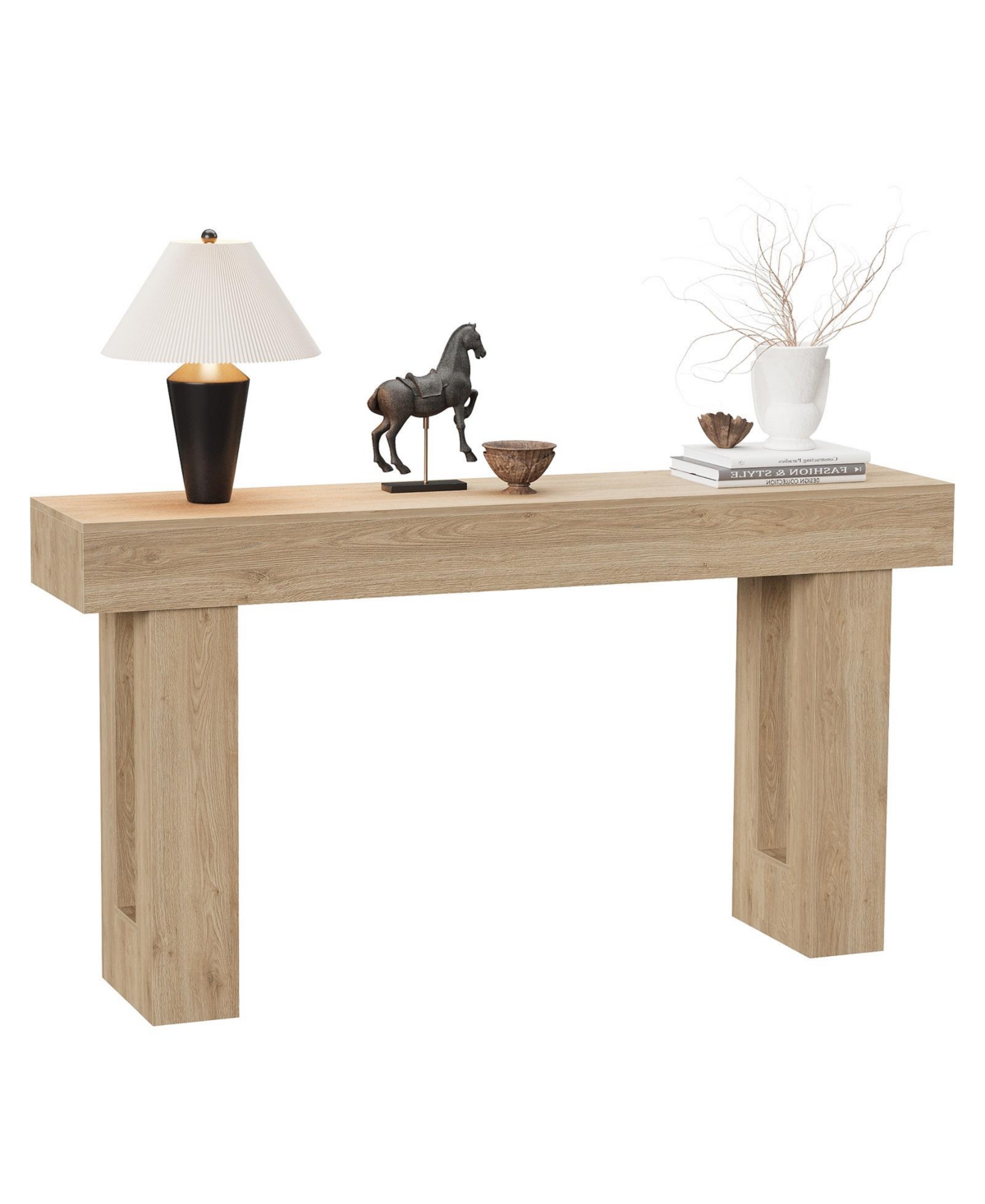 Click here for gaomon Farmhouse Console Table  Rectangular Wood E... prices