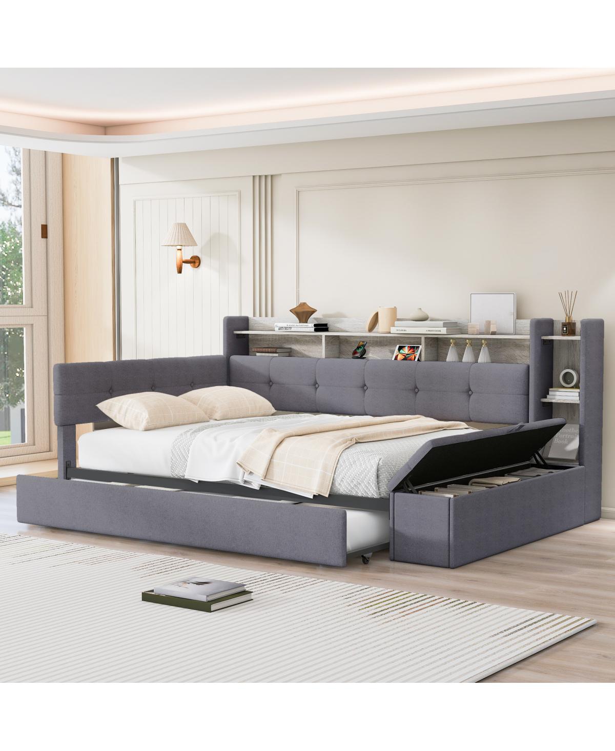Click here for Streamdale Furniture Upholstered Daybed with Trund... prices