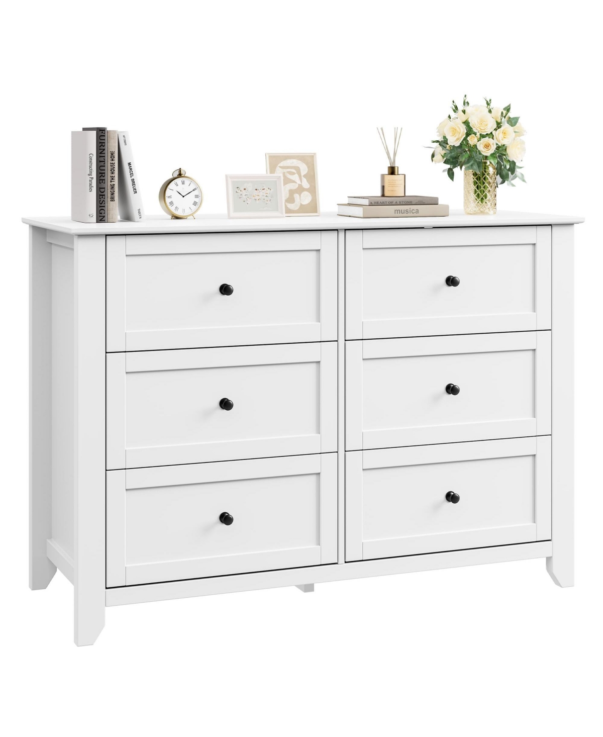 Click here for homfan 6-Drawer Dresser with Deep Drawers and Meta... prices