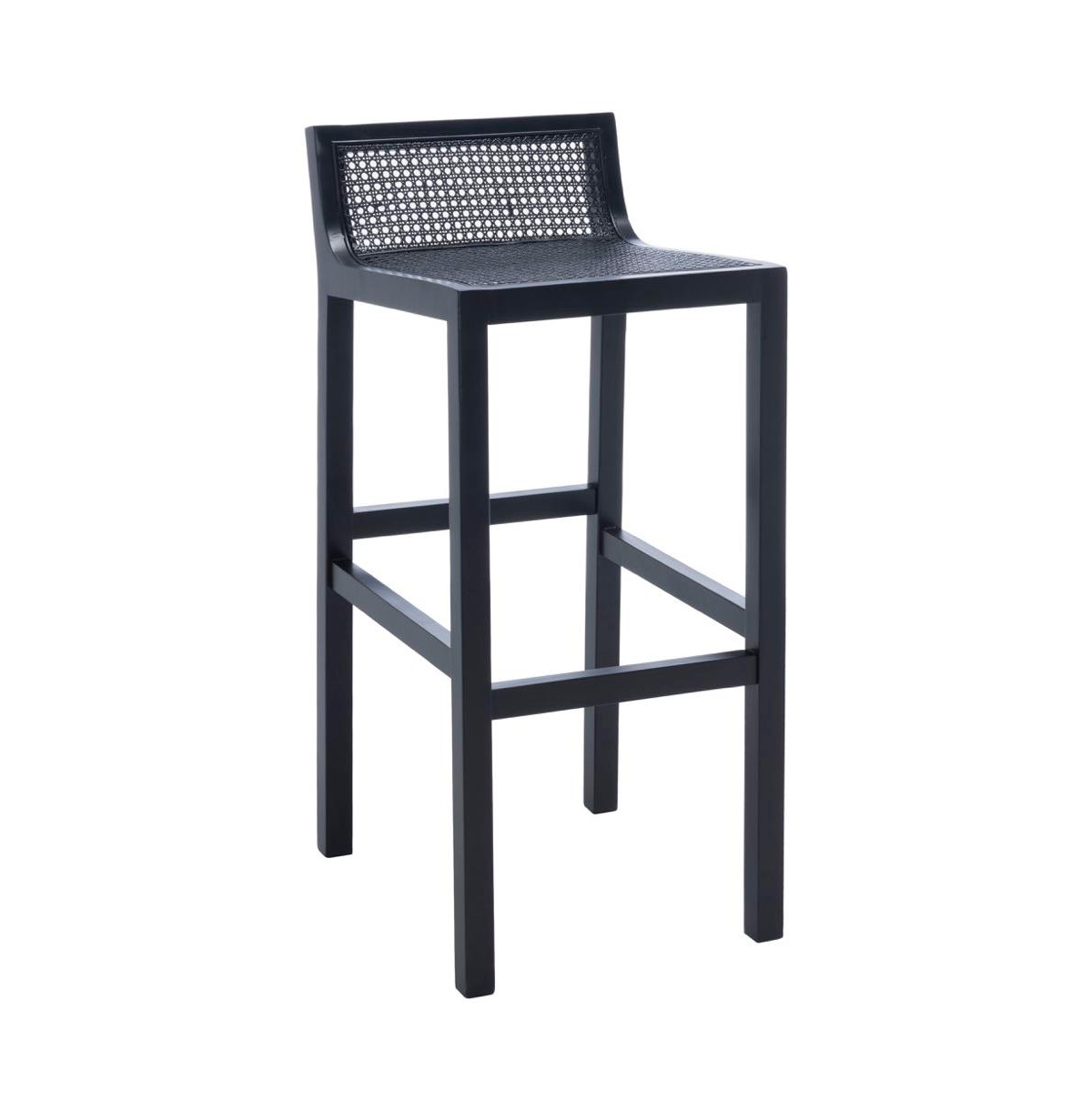 Click here for Safavieh Saito Low Back Cane Bar Stool - Black prices