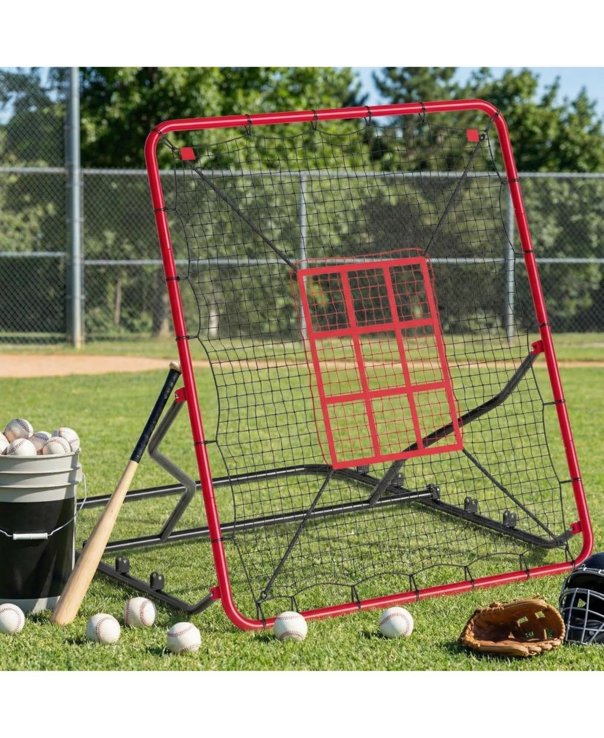 Click here for Xo 4x4.5 Ft Baseball Rebounder Net  Steel Frame Pi... prices