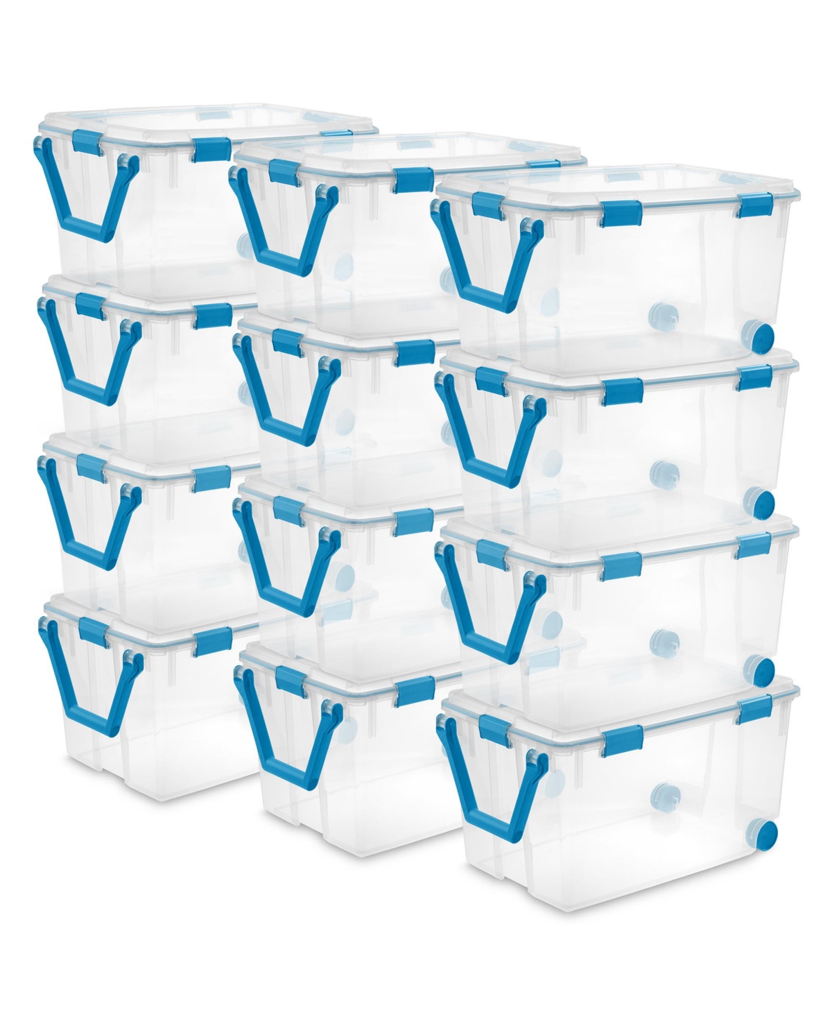 Click here for Sterilite 120-Qt Clear Plastic Wheeled Storage Bin... prices