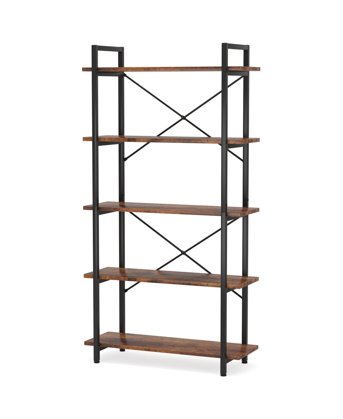 Click here for Slickblue Modern Industrial Bookshelf with Five Le... prices