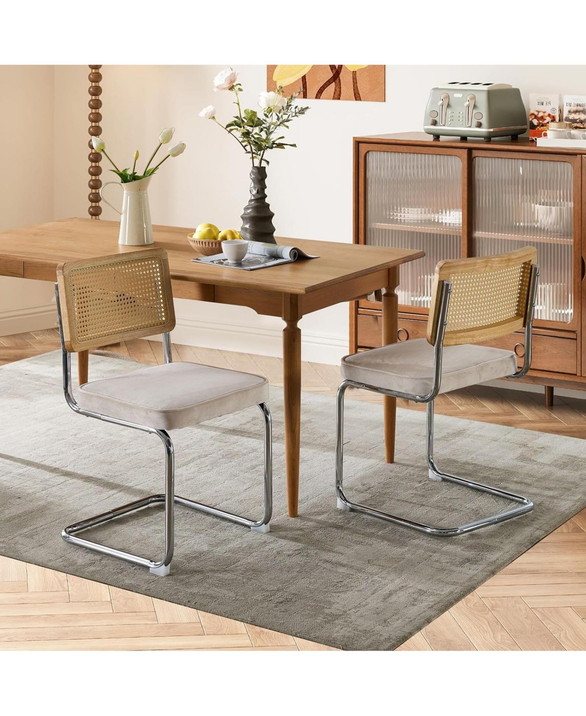 Click here for Rainsken Dining Chairs Set of 2  Velvet Upholstere... prices