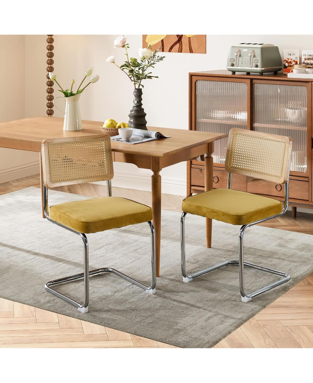 Click here for Rainsken Dining Chairs Set of 2  Velvet Upholstere... prices