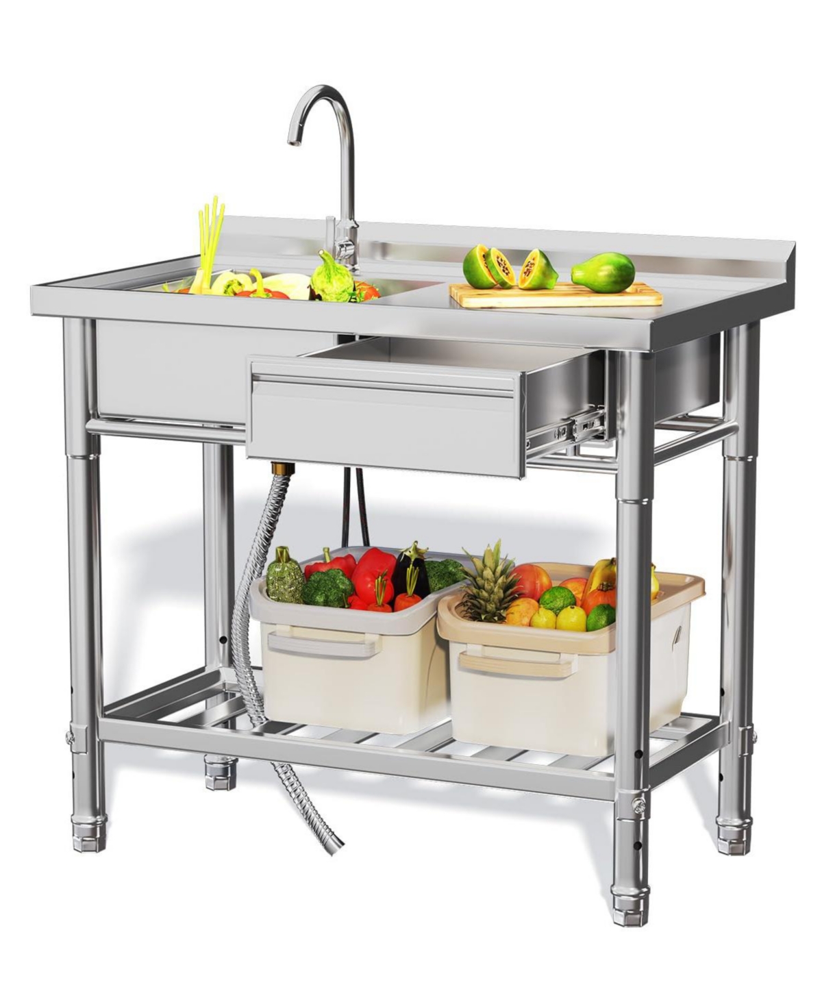 Click here for Aecojoy Stainless Steel Utility Sink  Free Standin... prices