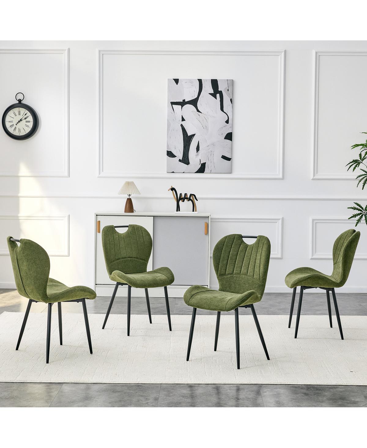 Click here for Streamdale Furniture Set of 4 Fabric Dining Chairs... prices