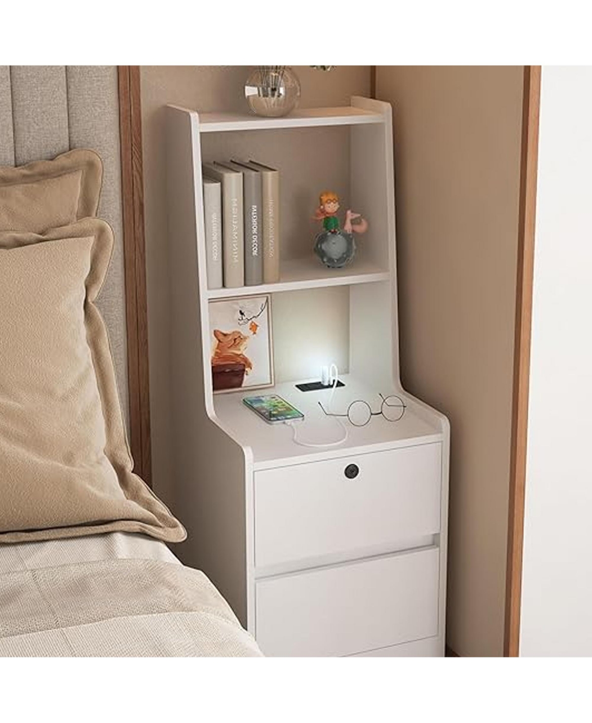 Click here for Rainsken Nightstand with Charging Station and Nigh... prices