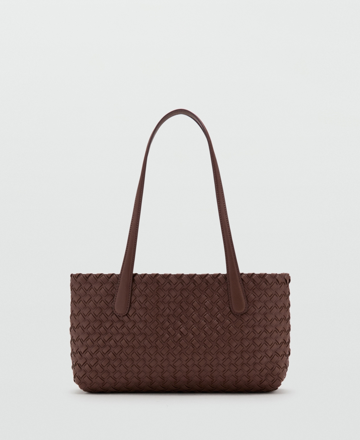 Click here for Mango Womens Braided Tote Bag - Brown prices