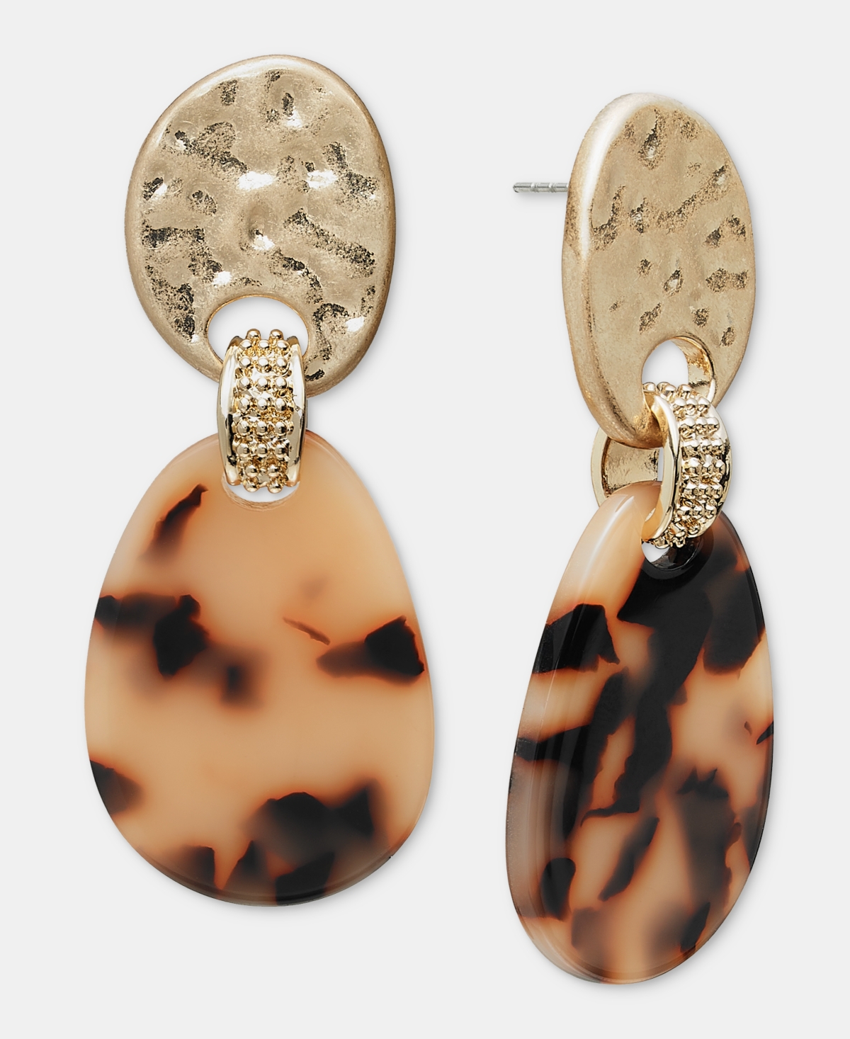 Click here for Style & Co Tortoise-Shell-Disc Linear Drop Earring... prices