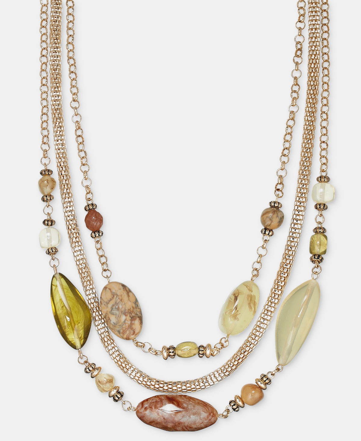 Click here for Style & Co Multi-Beaded Three-Row Layered Necklace... prices