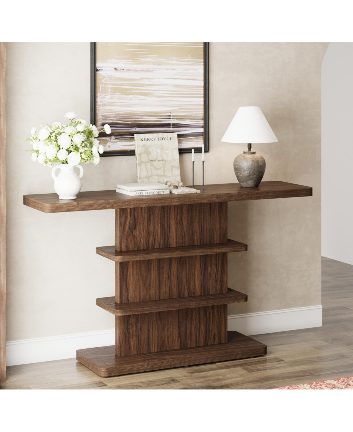 Click here for Rainsken Farmhouse Narrow Console Table  with 2 Ti... prices