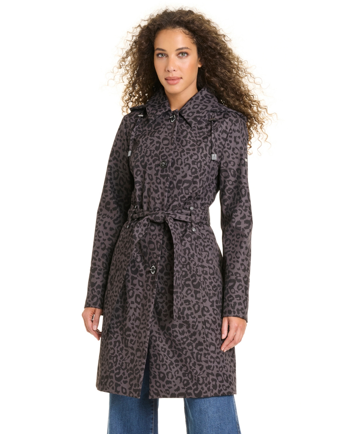 Click here for Jones New York Womens Belted Softshell Coat - Dark... prices