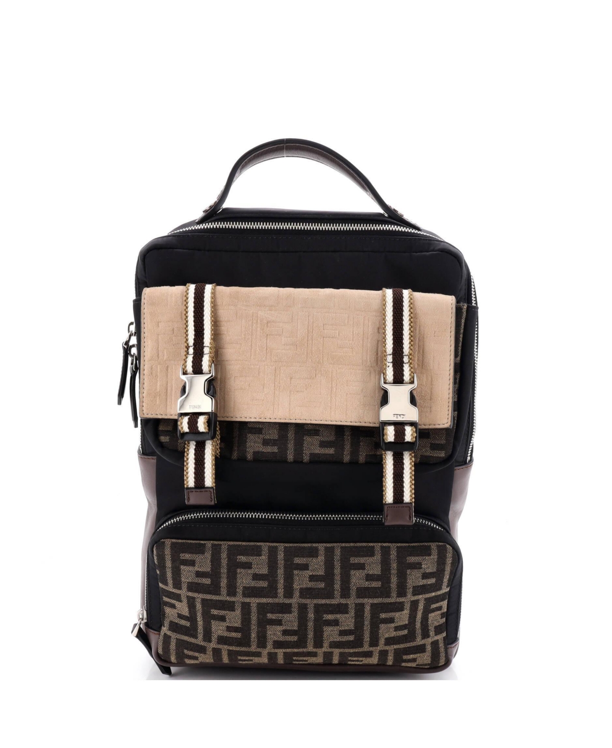 Click here for Pre-Owned Fendi Medium Multi Pocket Backpack Nylon... prices