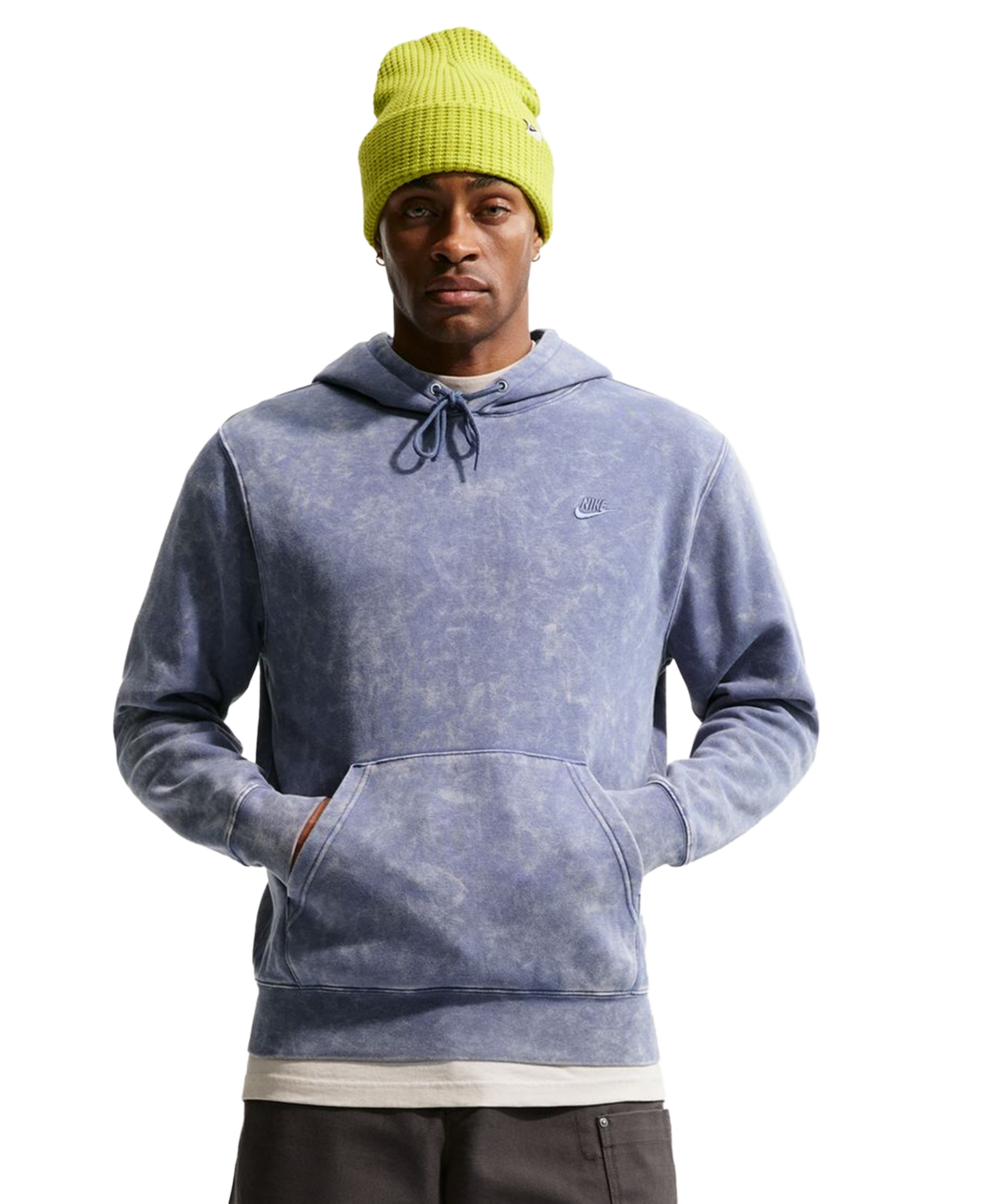 Click here for Nike Sportswear Club Mens Washed Fleece Hoodie - D... prices