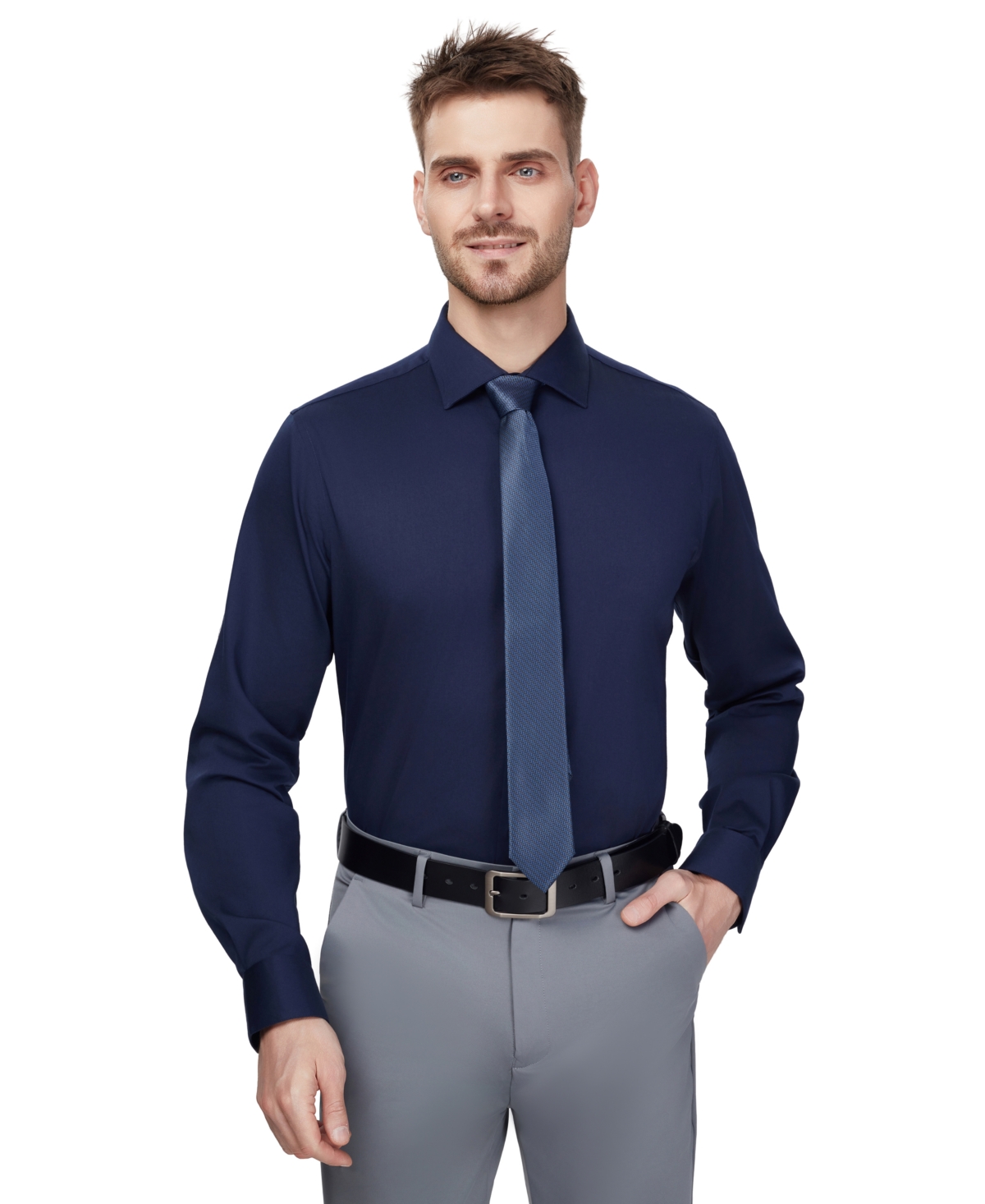 Click here for Bar Iii Mens Diamond Dobby Slim Fit Dress Shirt  M... prices