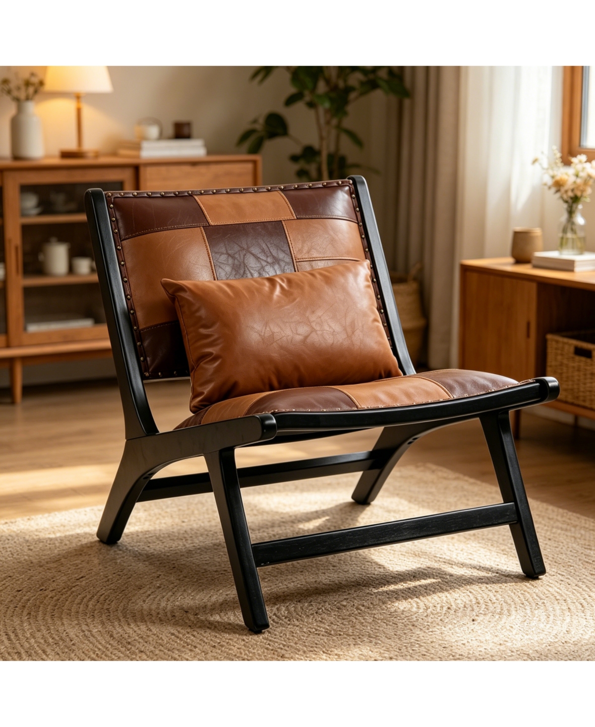 Click here for Rainsken Pu Leather Accent Chairs  Wood Frame Arml... prices