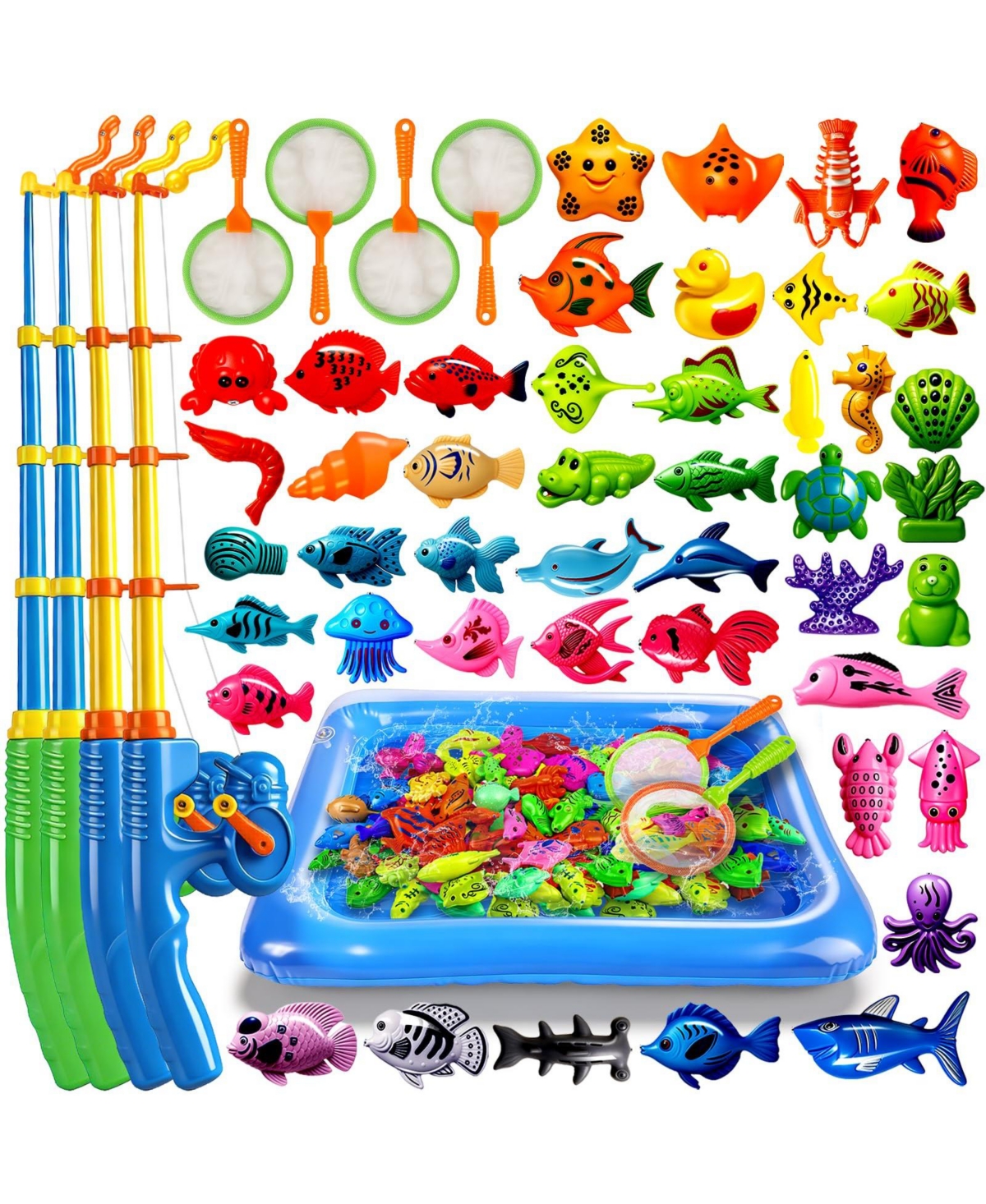 Click here for Gnuadz 42 Fishes Fishing Game Set Kids Outdoor Poo... prices
