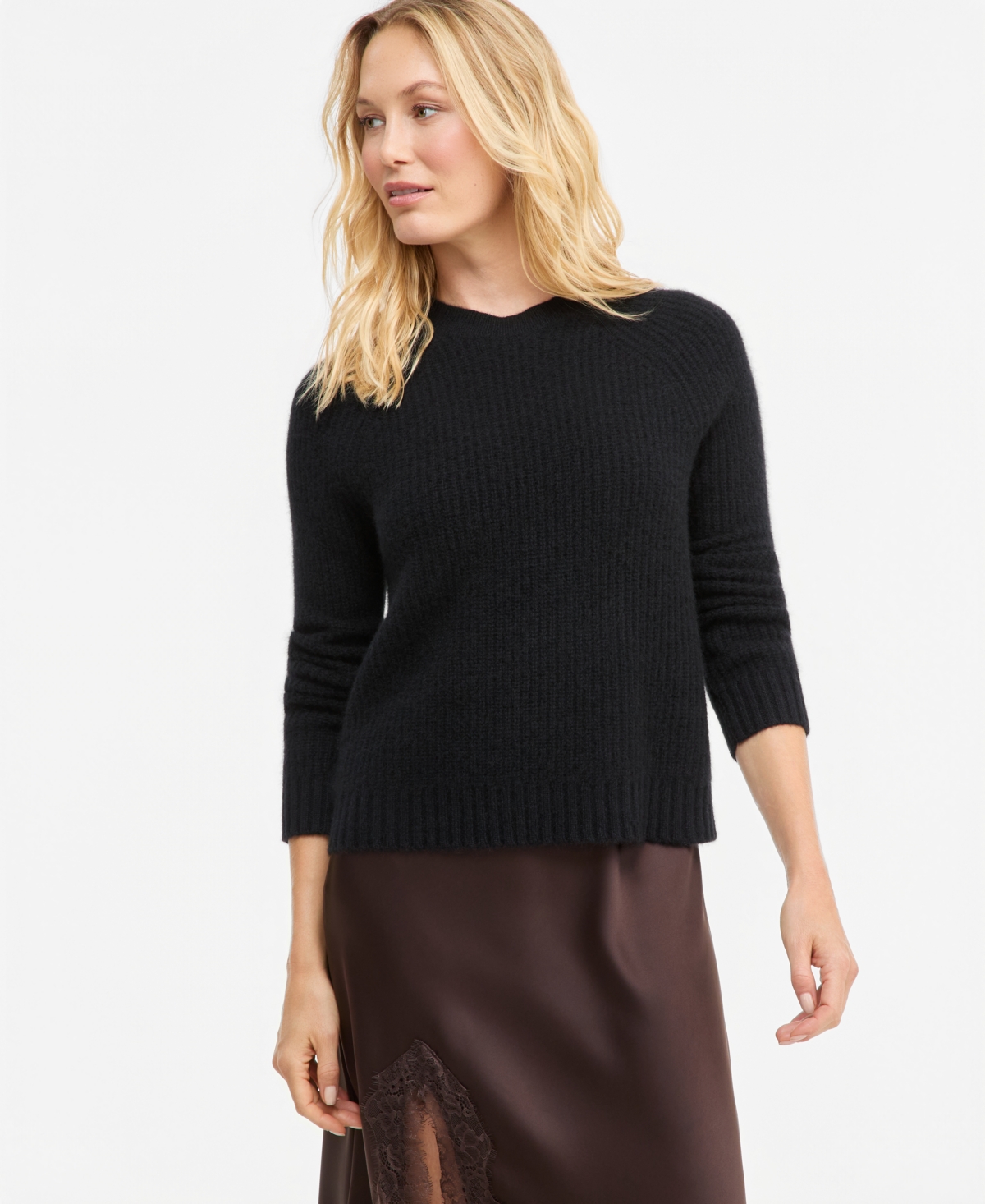 Click here for Charter Club Womens Cashmere Shaker Stitch Crewnec... prices