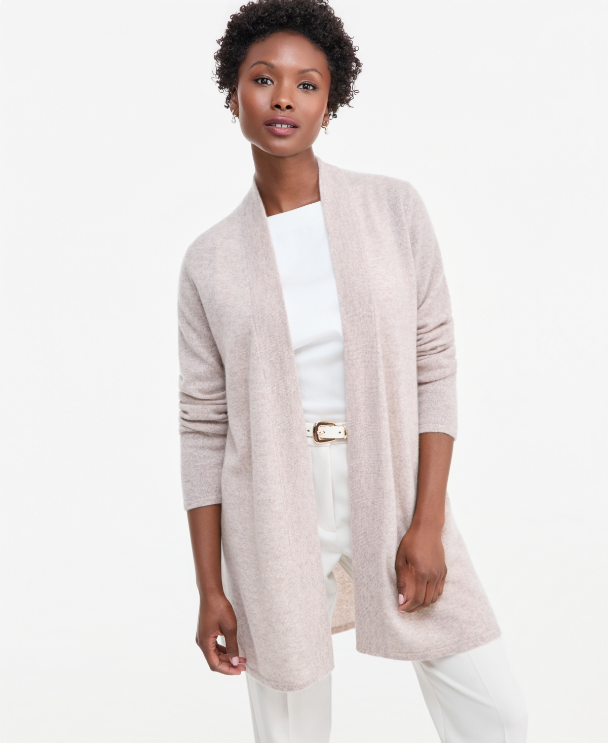 Click here for Charter Club Petite Open Front Cashmere Cardigan w... prices