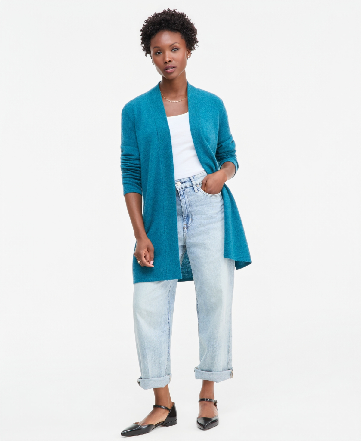 Click here for Charter Club Petite Open Front Cashmere Cardigan w... prices