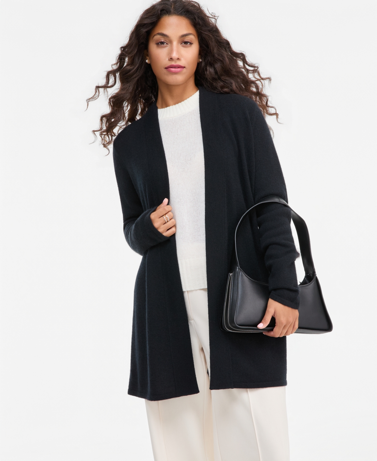 Click here for Charter Club Petite Cashmere Solid Long-Sleeve Ope... prices