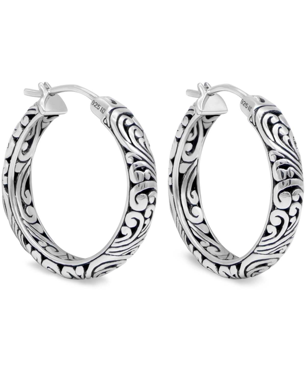 Click here for Devata 20mm Hoop Earrings in Sterling Silver - 25m... prices