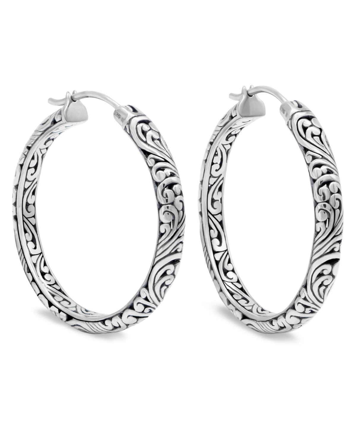 Click here for Devata 20mm Hoop Earrings in Sterling Silver - 35m... prices