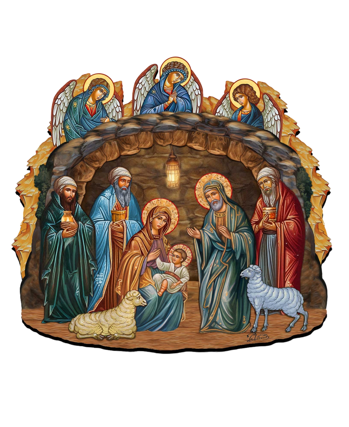 Click here for Designocracy Orthodox Nativity Scene Christmas Woo... prices