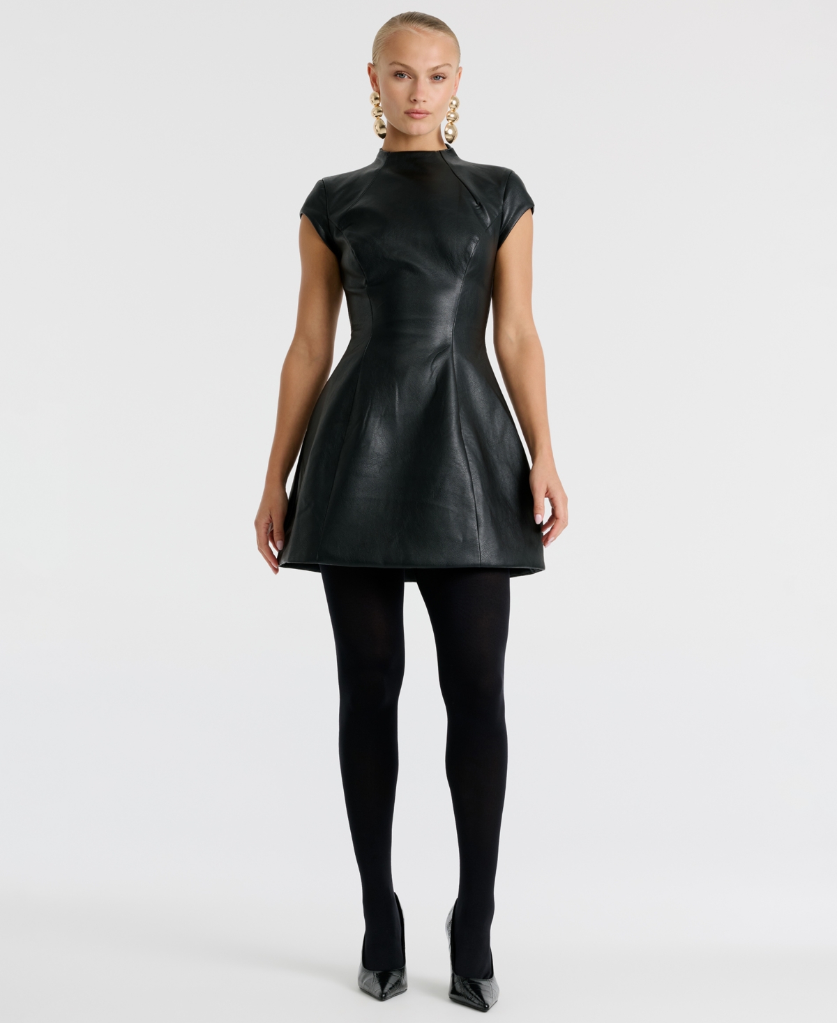 Click here for Bardot Womens Delphi Mock Neck Mini Dress - Black prices