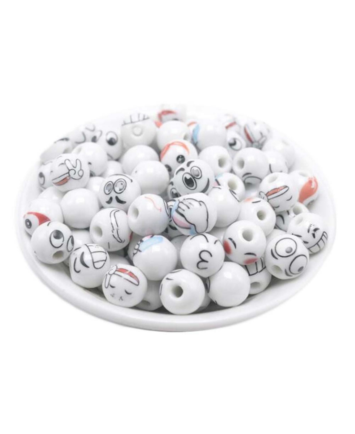 Click here for Sevorley 50Pcs White 12mm Ceramic Expression-Face... prices