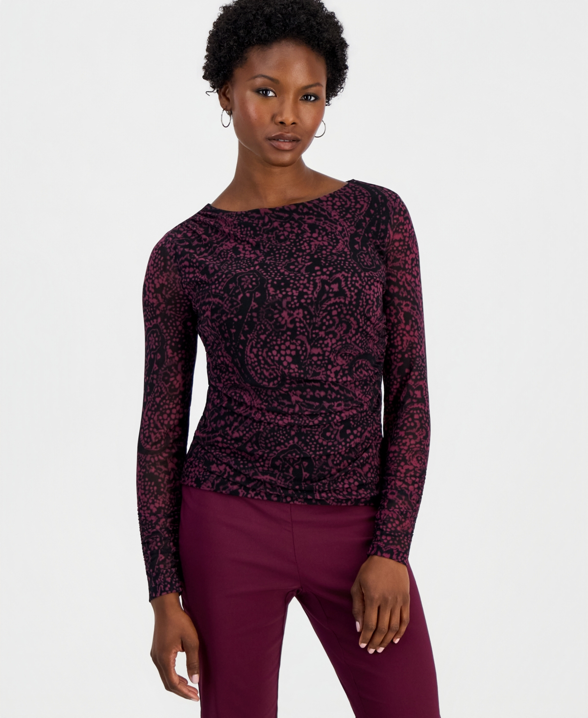 Click here for I.n.c. International Concepts Petite Printed Ruche... prices